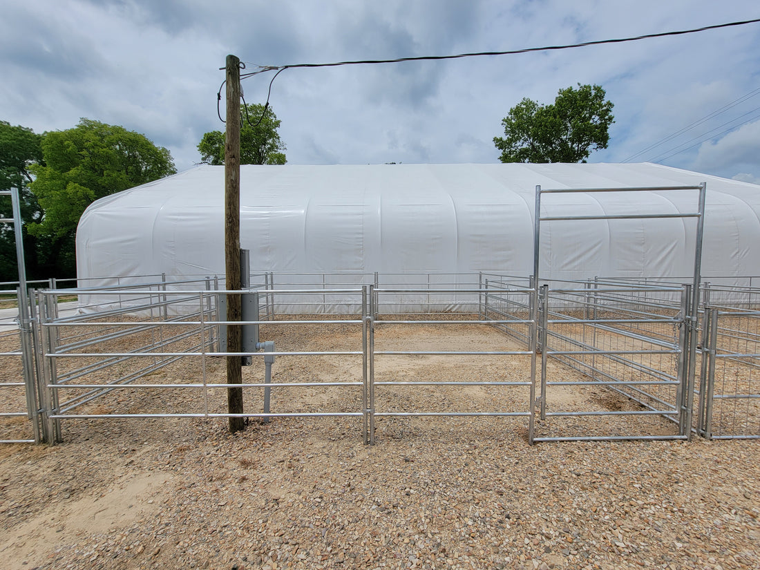 Galvanized 20 Ft X 20 Ft 5-Rail Stall Kit
