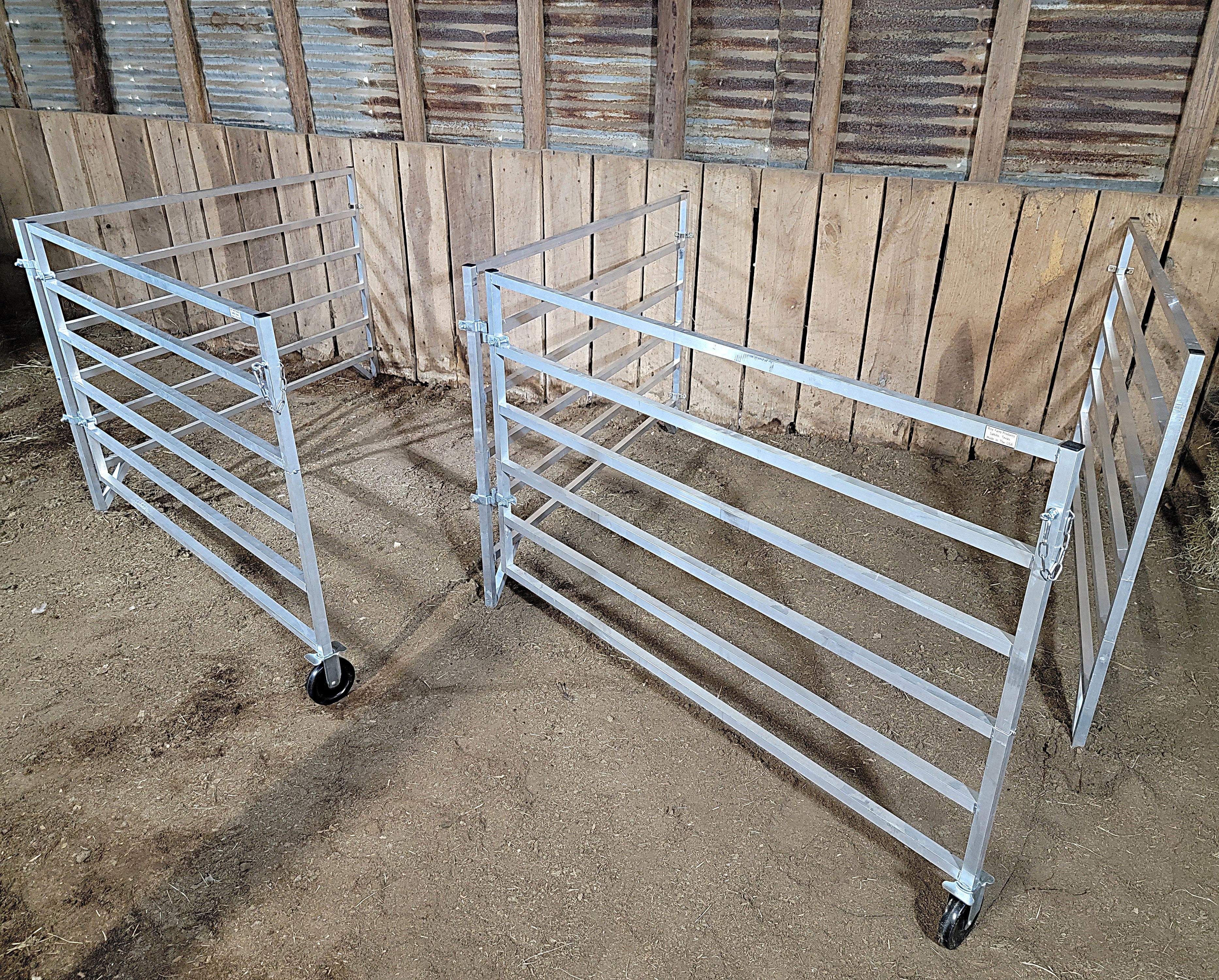 Aluminum 5 Ft X 5 Ft 6 Rail Wall Mounted Starter Stall Kit & or Add-On