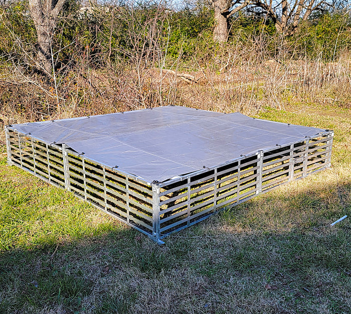 Rite Farm Products Aluminum 10'X10' Mobile Broiler Chicken Tractor Coo